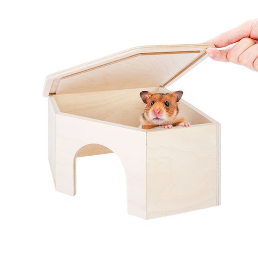行動 ハムスターの隠れ家ハット&amp;クライミングランプ2-in-1 - エクササイズ用のはしごの屋根のデザインにより、家が単調になりません。これは、小さなペットが静かで安全な場所で隠れたり、休んだり、保存したり、食事をしたりする隠れ家を...