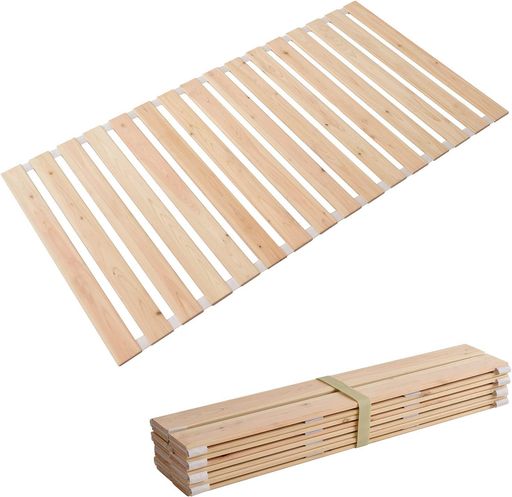 ●材質と仕様:すのこベッドにおける最良の愛媛県産の桧を使用しています。節のあるヒノキを使用、天然のアロマの成分を持ち、リラックス、疲労回復効果、抗菌効果と防虫効果など様々な効果がります。展開サイズ:幅118x奥行197x高さ1.2cm収納サ...