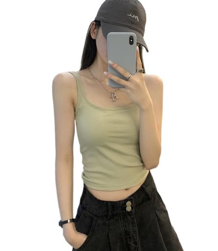 【Freeサイズ】バスト:64cm-116cm(伸縮性抜群)、長さ:44cm(ショルダーストラップを含む長さ)、推薦体重:40~70kg。インナーとしても1枚でも使えるショート丈、大人気なタンクトップが新登場!! 【セクシーかわいいなデザイ...
