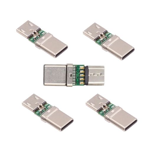 5 個/ロット Micro USB 2.0 5 ピン メス コネクタ - USB タイプ C オス 電源データ PCBA アダプタ (タブレット、電話、ラップトップ用)。パッケージには 5 個のアダプタが含まれています。 このアダプタを使用...