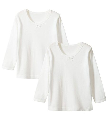 【素材】綿100% 肌着にふさわしい柔らかな100%コットン素材を使用し、吸水性や保湿性が優れているので、デリケートなお子様の肌にも優しいです。 寒い季節にはインナーとして活躍度満点で何枚あっても困らない長袖tシャツです。 胸元のリボンが可...