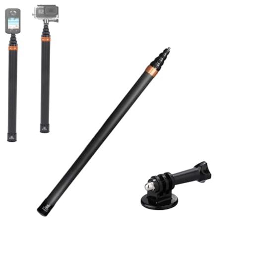 軽量ながらも頑丈なカーボンファイバー製のこの自撮り棒は、X5、X4、X3、ONEX2、ONER、ONEX、GO3S、3、2、その他の360度カメラに対応しています。底部のネジ穴により、スポーツベルト、ブラケット、スタンド、三脚などに取り付け...