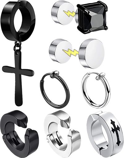 【豊富なデザイン】いまの人気ピアスが集まって、8種のデザインは普段の日常生活から、特別なデートや行事までご利用いただけます。シンプルな色やデザインが服に合わせやすい、重ね付けると独特性も展示られ、気分転換の効果も達します。(収納ポーチを提供...