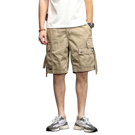 【上質な生地】夏には絶対欠かせないショートパンツ。綿とポリウレタンの生地を仕様しています。生地にはストレッチ性があります。柔らかくて着心地抜群です。通気性が良く、涼しく着こなせます。 【多ポケット】両サイドにはカーゴポケット付き。077タイ...