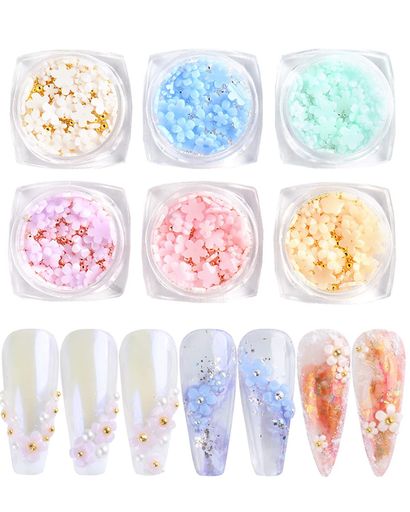 【製品素材】6色入り立体5弁の花にビーズを組み合わせた。 【製品の特徴】硬质树脂で作られ、可爱い3 D树脂ネイル、あなたの爪を饰って、可爱く、活力に満ち。 【製品の機能】自宅でのDIYネイルアートの装飾愛好家やプロのマニキュアの使用に適して...