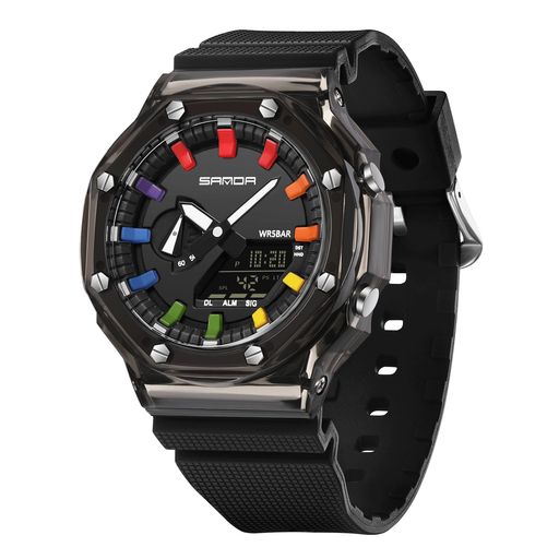 【仕様】星(塗り潰し)ダイヤルの直径:51mm、ケースの厚み:16m、バンド幅:26mm、バンドの周長:240mm、重さ50g。TPUベルト、アナログ表示、日本製ムーブメント。 【生活防水&amp;夜光機能】50メートルの日常生活防水、雨や...