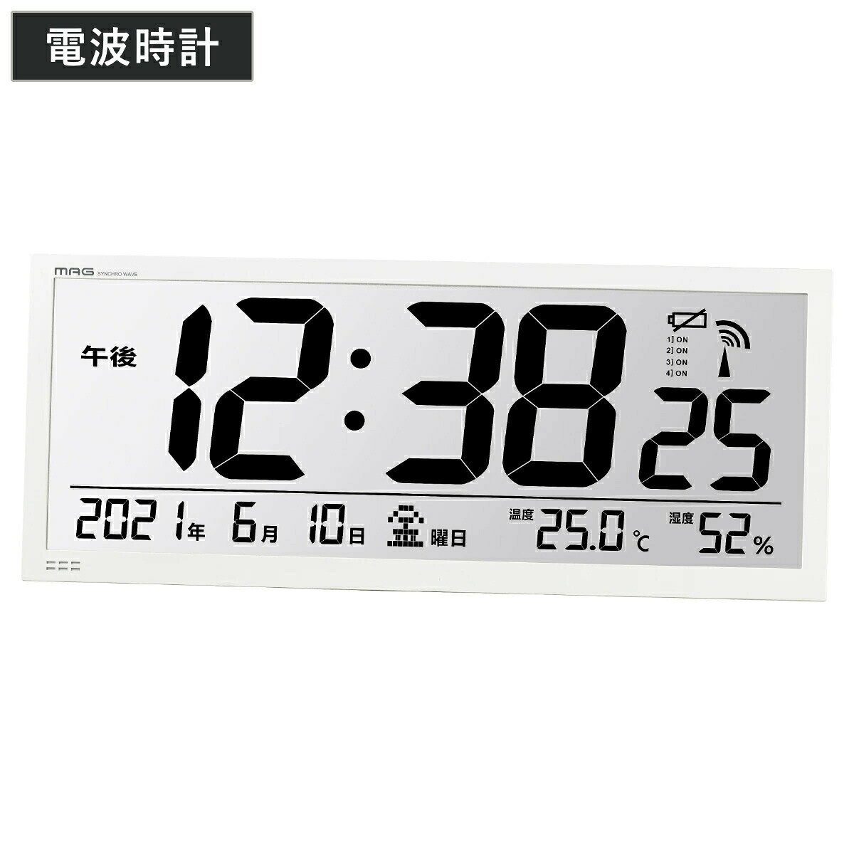 サイズ約 幅55.1×奥行3×高さ22.6（cm）重量約 1400g内容量1台付属品：取扱説明書、保証書材質枠：ABS樹脂カバー（風防）：ガラス生産国中国製備考使用推奨乾電池：単3型アルカリ乾電池6個（電池別売）メーカー保証1年区分返品・キ...