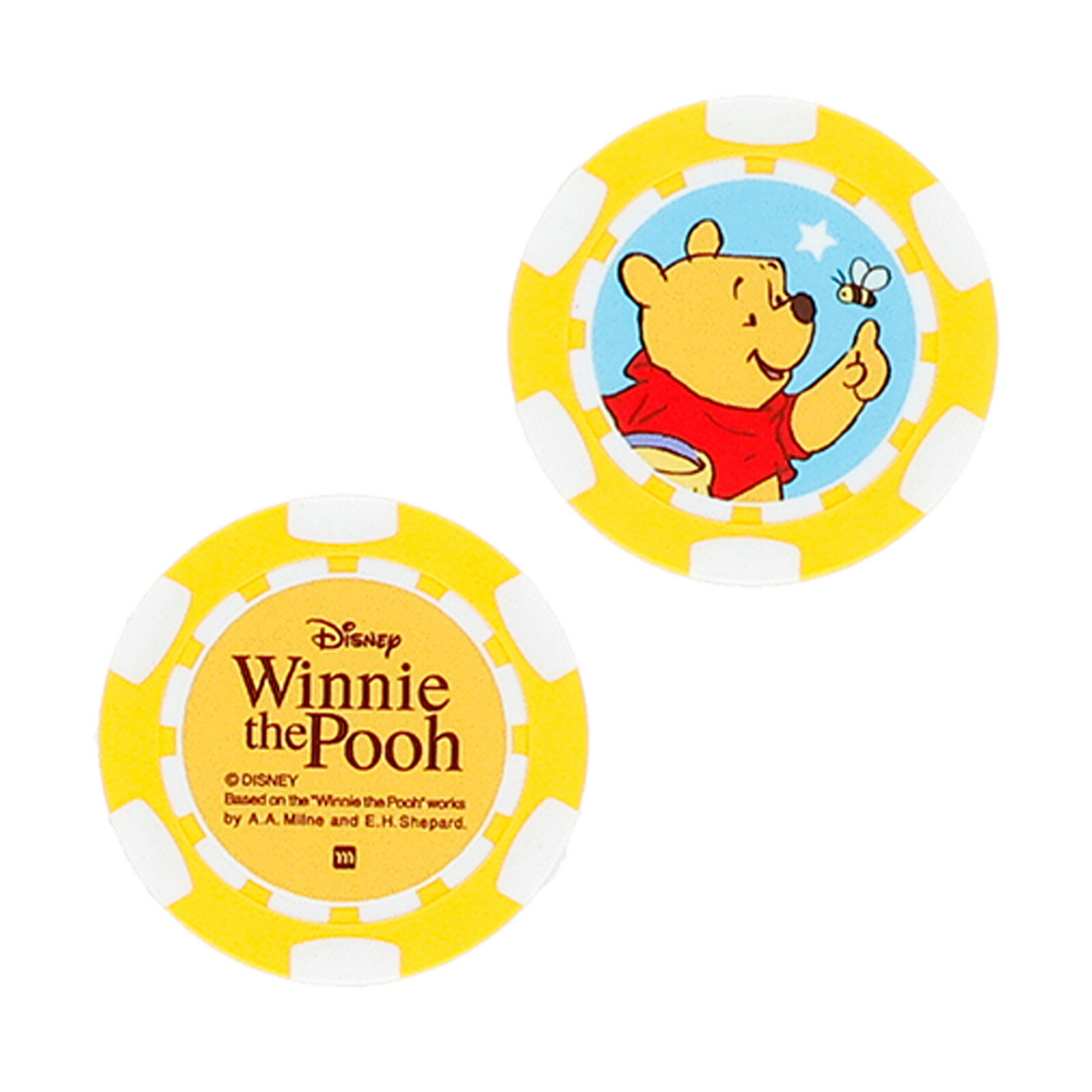 カジノチップ風のデザインが目を引く、キャラクターコインマーカーが登場！ ほかの人とかぶりにくいデザインが魅力的です。 グリーンの上でも目立つデザインで紛失防止にも♪ 磁石内臓で台座付きのゴルフマーカーやその他の金属部分に取り付けることができ...