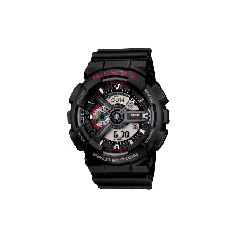 サイズ フェイス：φ約55 × 51.2 × 16.9 mmmm（リューズ除く） 色 ダイヤル：グレー/ブラック/レッドケース：ブラック/レッドストラップ：ブラック 素材 ケース：樹脂風防：無機ガラスストラップ：樹脂バンド ムーブメント ク...