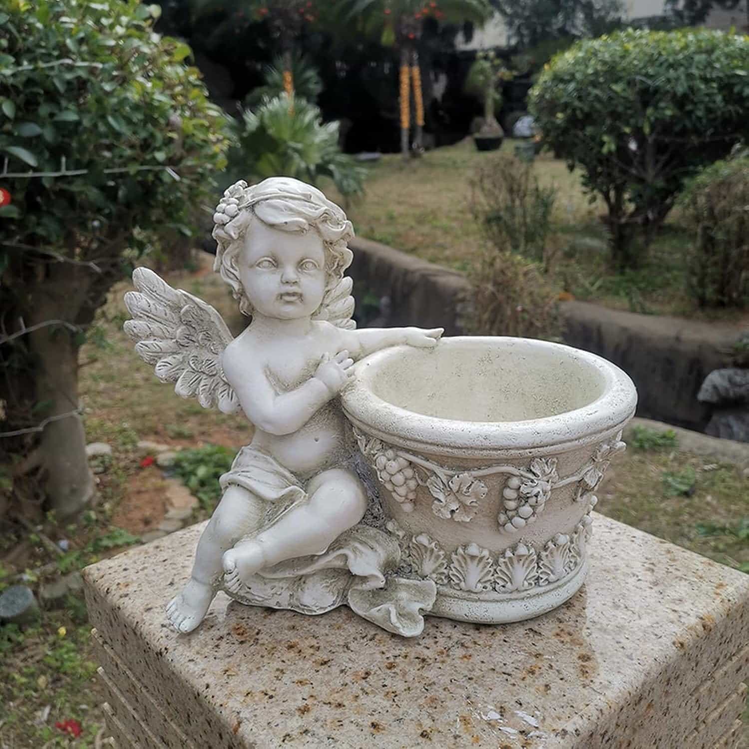 　　　 -------商品詳細------- ☆この見事な天使の像で、庭、パティオ、またはバルコニーに静けさを加えてください。 ☆塗装もとても美しく丁寧で、見た目や触ったときの質感も高く、細かい仕上がり、繊細なディテールでとてもリアルな出来...