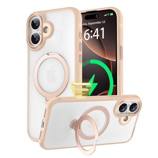 【斬新アップグレード&amp;カメラコントロールカバー&amp;対応機種】:iphone 17 ケース 用 マグセーフ対応。 360度回転スタンド・カメラレンズ保護・スクリーン保護・カメラコントロールボタンカバー・折りたたみ手持ちリングなど...