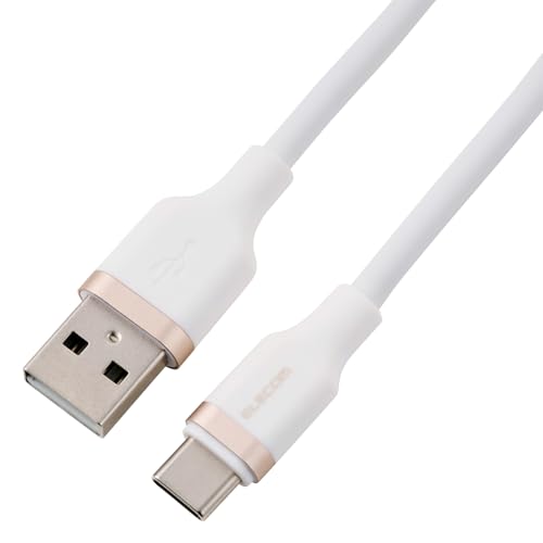 ホワイト/0.5m/MPA-ACECSS05WH・Size:0.5mColor:ホワイト・パッケージ個数:1・スマートフォンやタブレットなどの充電とデータ転送に対応した、シリコン素材のやわらかく取り回しやすいUSB-A - USB Type...