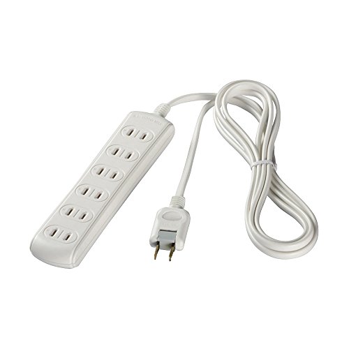 スタンダード6個口/2m/BSTAPST2620WH・Size:2mStyle:スタンダードColor:6個口・パッケージ個数:1・●2ピン6個口の電源タップ・■プラグ仕様:2ピン■口数:6個口・■スイッチ:なし・■外形寸法(幅×高さ×奥行...