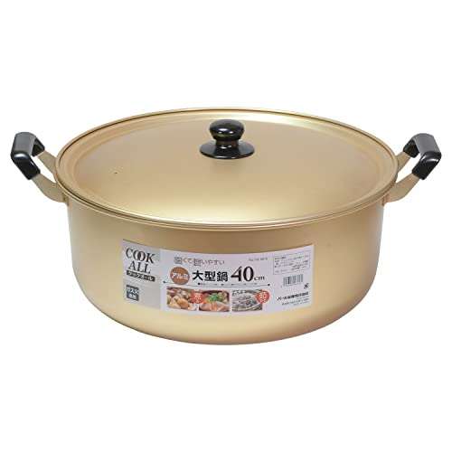 両手鍋ゴールド/21.5 L/HB-6616・Style:両手鍋Size:21.5 L・パッケージ個数:1・製品サイズ:(約)全長52.5×幅43×高さ25cm、鍋の深さ:(約)18cm・製品重量:(約)1.72kg・素材・材質:本体/アル...