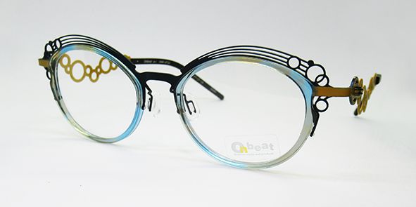 【 オンビート Art series　ONB-AT22 】 ▼仕様・生産国:日本　made in japan・素材:ALL β-TITANIUM / Acetate・レンズサイズ:47mm・レンズ天地サイズ:38mm・ブリッジサイズ:19m...