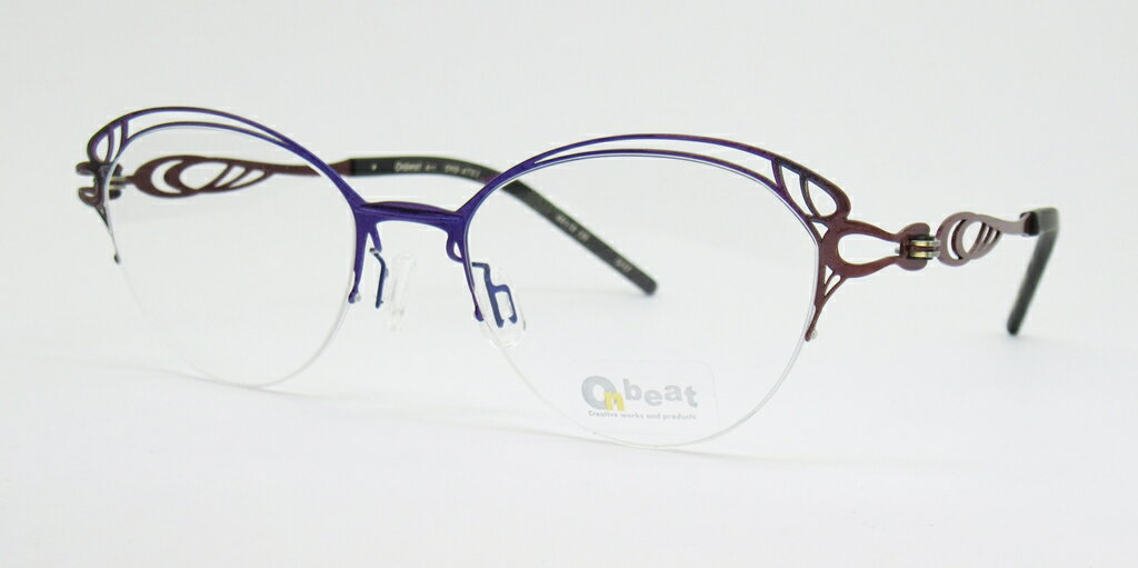 【 オンビート Art series ONB-AT03 】 ▼仕様・生産国:日本 made in japan・素材:ALL β-TITANIUM・レンズサイズ:48mm・レンズ天地サイズ:38mm・ブリッジサイズ:18mm・テンプルサイズ:...
