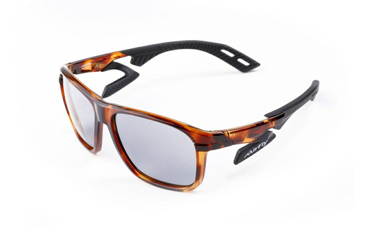 【 AirFly エアフライ AF-402 C-3 Tortoiseshell / Brown 】 AF-402はスポーツカジュアルシリーズの第2弾。 日常使いもマラソンなどのすぽーとでも幅広く使えるマルチパーパスアイテム。サイトパッドとモ...