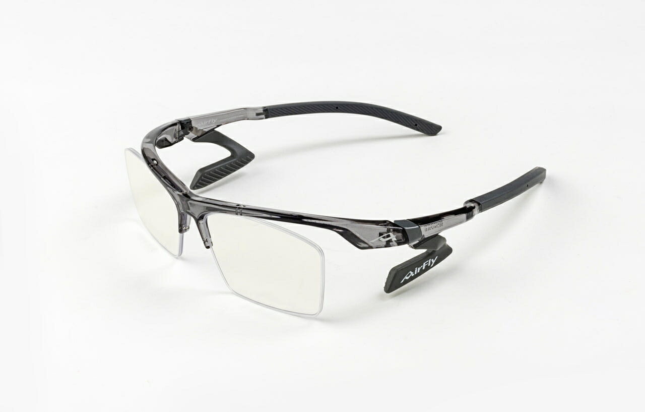 【 AirFly エアフライ AF-801 C-2 CLEAR GRAY / BLC Lens 】 e-SPORTS用に開発されたAF-801。装着感の軽さとかけ心地を兼ね備えたモデルです。AF-801は鼻パッドがない為、従来の鼻パッド部の...
