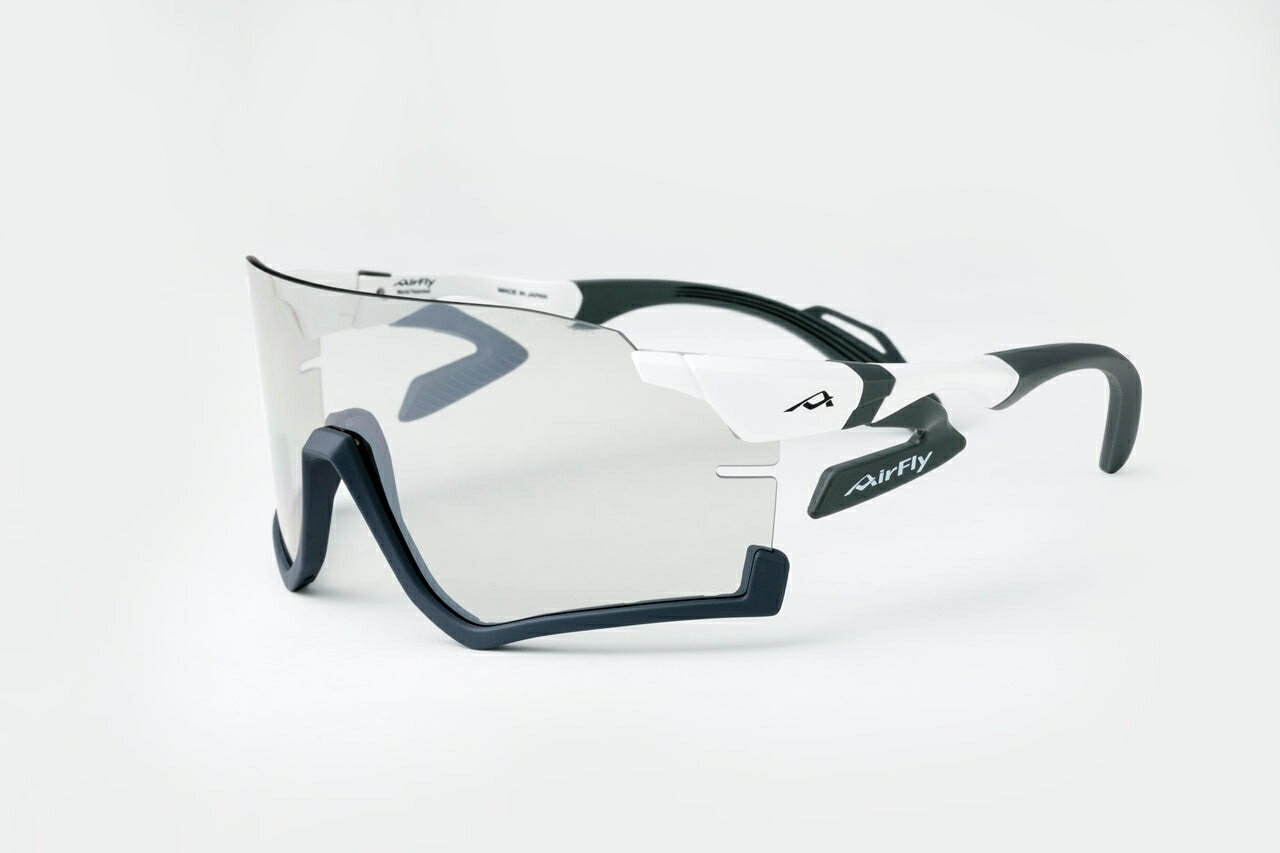 【 AirFly エアフライ AF-306 C-3RE WHITE MATT 】 自転車の本場フランスにて活動中の蠣崎優仁氏との共同開発された自転車専用モデル【VITESSE ヴィテス】。エアフライ初のバンパー付きアイテム。鼻パッドなしの爽...