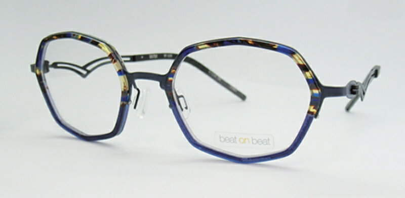 【 オンビート beat on beat? BT-220 】 ▼仕様・生産国:日本　made in japan・素材:β-TITANIUM/Acetate・レンズサイズ:47mm・レンズ天地サイズ:37mm・ブリッジサイズ:19mm・テンプ...