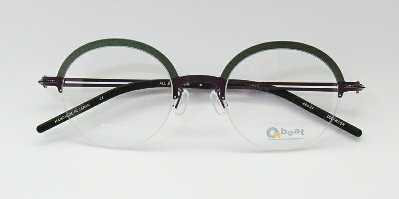 【 オンビート D7 ONB-D051 】 ▼仕様・生産国:日本　made in japan・素材:ALL β-TITANIUM・レンズサイズ:48mm・レンズ天地サイズ:43mm・ブリッジサイズ:21mm・テンプルサイズ:143mm ▼フ...