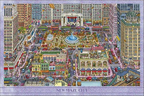 ・ 10-1382・究極の迷路&絵探しパズル! ! 海外で人気の迷路探偵ピエールが、ジグソーパズルで登場!・見ているだけで楽しい迷路パズル! 迷路いっぱいのニューメイズシティ! 問題と答え付き(A4サイズ)・(C) IC4DESIGN Al...