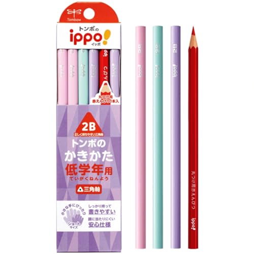 2Bパープル/-/MP-SEPB01-2B・パッケージ個数:1・トンボ のippo(イッポ) 低学年用かきかた鉛筆は、低学年のお子様の小さな手にぴったりな長さ。重心が手元に近くなるので、鉛筆がぐらつかず安定した筆記ができます。・【長さ】約1...
