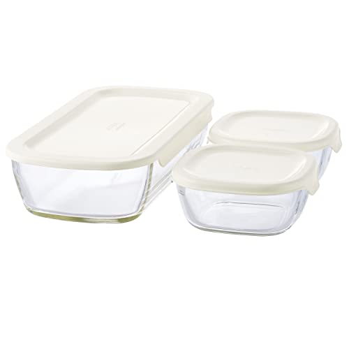 角型3個セットホワイト/S/KSTL-S-2508-OW・Color:ホワイトStyle:角型3個セットPatternName:250mL×2点・900mL×1点・パッケージ個数:1・サイズ:(SS×2個)幅11.1×奥行10.7×高さ4....