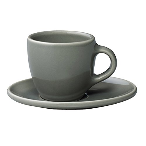 マグカップグレー/デミタスカップ・エスプレッソカップ80ml/26546・Color:グレー・パッケージ個数:1・サイズ:[カップ]φ60xH55xW80mm・[ソーサー]W115xD100xH13mm・素材:磁器・容量:80ml・重量:約...