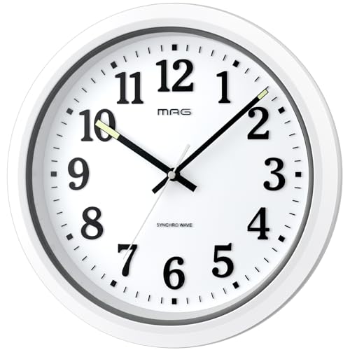 電波ホワイト/直径32cm/W-734 WH-Z・パッケージ個数:1・本体サイズ：(約)高さ32.0×幅32.0×奥行き5.5cm・本体重量：(約)740g・材質：樹脂・機能：電波時計、ステップ秒針、夜間秒針停止機能 (午前0時2分〜午前6...