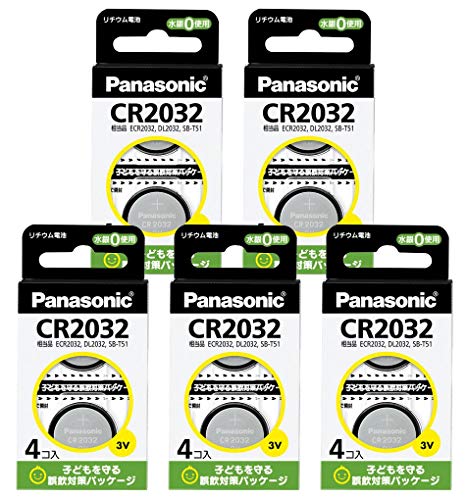 -/20.0×3.2mm/CR-2032/4H・パッケージ個数:1【お得な5個セット】パナソニック リチウムコイン電池 CR-2032/4H-5p (20電池) ■電卓、電子手帳、ゲームなどに使用できます。 ■地球に優しい環境対応パッケージ...