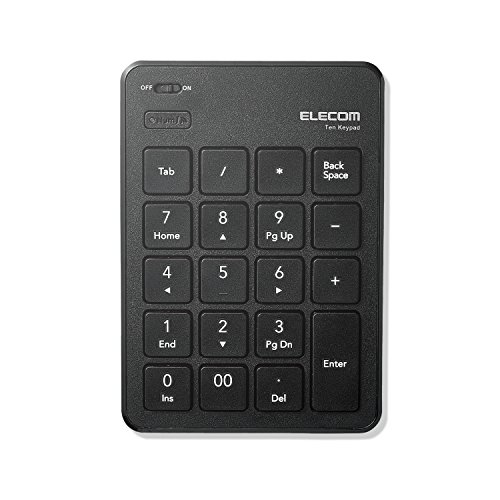 Bluetoothブラック/単品/TK-TBP020BK・Style:BluetoothPatternName:単品・パッケージ個数:1・最薄部がわずか6.5mmの薄型設計で、場所を選ばずに使用できるBluetooth(R)薄型テンキーパッ...