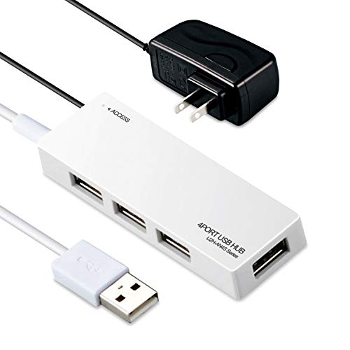 ホワイト/USB2.0/U2H-AN4SWH・Color:ホワイトSize:USB2.0・パッケージ個数:1・ACアダプターが付属するセルフパワー・バスパワー共用タイプの4ポートUSBハブです。・付属のACアダプターを接続してセルフパワーモ...