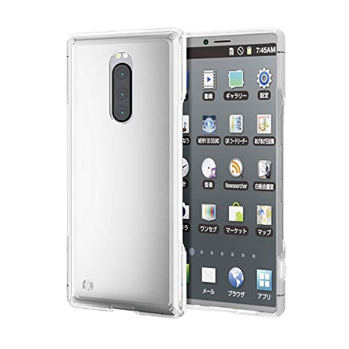 002_Xperia 1クリア/1)単品/PM-X1HVCCR・パッケージ個数:1・[対応機種] Xperia 1 / SO-03L / SOV40・側面に弾力性のあるTPU素材を、背面に強じんで透明度の高いポリカーボネート素材を使用した、...