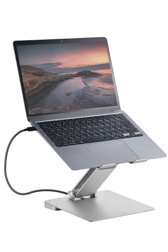 ノートPCスタンド型_6-in-1シルバー/-/DST-W06・パッケージ個数:1・ノートパソコンの傾斜スタンドにもなるドッキングステーションです。・傾斜角度を調整できるタイプです。USB Type-C(TM)コネクター搭載パソコンにケーブ...