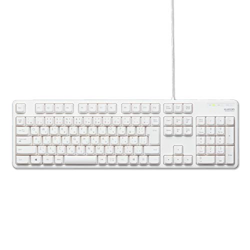 -/並/TK-FCM104WH・パッケージ個数:1・タイピングしやすい、JIS規格準拠の標準日本語配列のキーボードです。・大型のエンターキーや、独立して配置されたDeleteやInsertなどの特殊キーにより、誤入力しにくく快適なキータイピ...