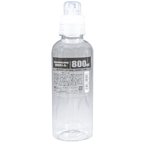 クリア/800ml/104116・パッケージ個数:1・中身の確認がしやすい透明の洗剤ボトル。・[サイズ]約8×8×高さ26cm・[容量]約800ml中身の確認がしやすい透明の洗剤ボトル。 詰替え時は入れやすく、使う時には液だれしにくい注ぎ口...
