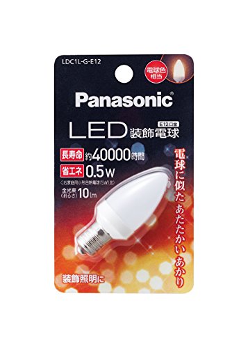 電球色/-/LDC1LGE12・Color:電球色・パッケージ個数:1・消費電力約1/10。・約40000時間の長寿命。・光色:電球色相当・口金E12・密閉型器具への取り付け対応商品紹介 口金E12 より 電球色相当 白熱電球のような温かみ...