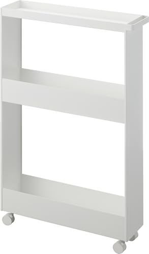 シンプルホワイト/W13×D48×H80.5cm(キャスター含む)/1804・パッケージ個数:1・販売元、発送元が日本国外の場合、コピー品の恐れがありますのでご注意ください。・商品サイズ：W13×D48×H80.5cm(キャスター含む)　　...