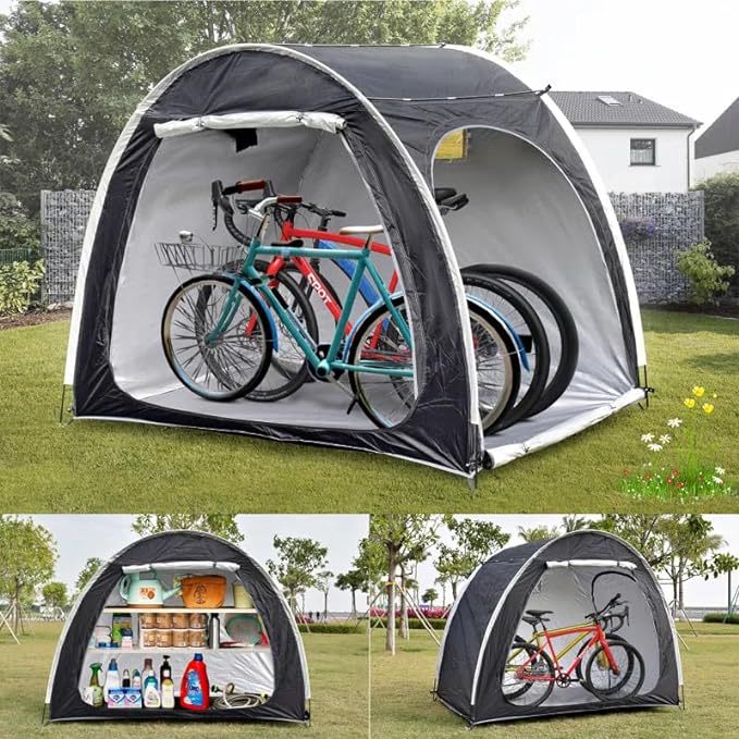 自転車テントの詳細と長所 素材と構造 210D 耐磨耗オックスフォードクロス 銀コーティング処理により、紫外線を有効に防止 グラスファイバーロッドを使用し、堅固で耐久性があり、断ちにくい 機能的なデザイン 背部窓デザイン：テントの後ろに窓が...