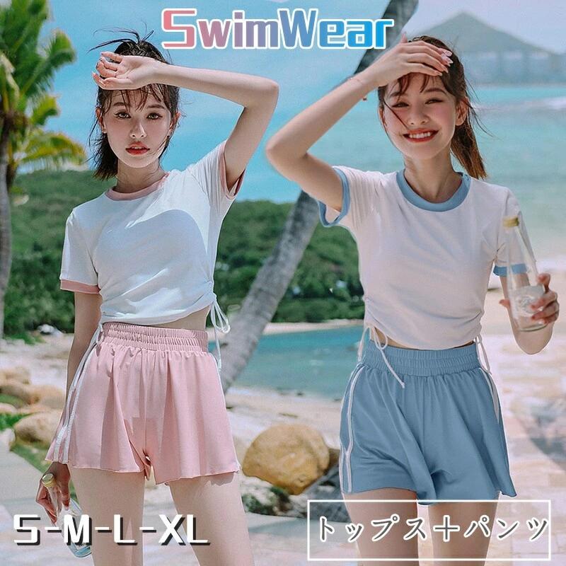 商品詳細 商品内容　 子供 水着 上下セット 女の子 UVカット ショートパンツ セパレート 2点セット みずぎ 紫外線対策 生地　 ナイロン、ポリエステル サイズ S:参考体重：35-45kg M:参考体重：45-50kg L:参考体重：...