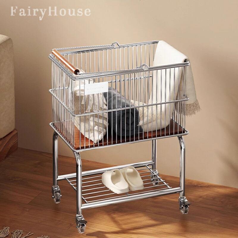 ※商品情報 カラー：ホワイト、シルバー 素材：炭素鋼 サイズ(約)：全長さ48*36*66cm（手作業で測定する場合は、1〜3 cmの誤差を許容してください。実物を基準にしてください） 汚れた服の置き場所がないことに悩んでいますか。 この可...