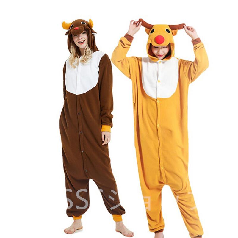 商品紹介 トナカイ 着ぐるみ パジャマ コスプレ 仮装 衣装 クリスマス 動物 アニマル オールインワン　くリスマス サンタ コスプレ サンタクロース 衣装 忘年会 コスチューム 店舗 イベント メンズ 面白い 販促 大人用 安い 男女兼用...
