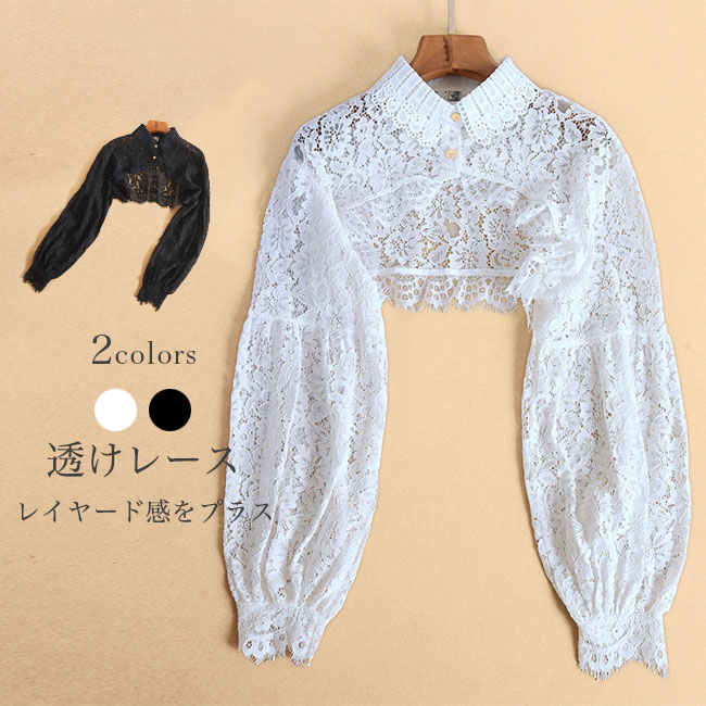商品詳細 レトロで女性らしいレースデザイン、レディース付け襟 コーデにエレガトなアクセントを付けて、ボタンあるので着脱も簡単 トップスにこれ1枚重ねるだけでイメージががらっとチェンジ 合わせやすさの高い、清潔感のホワイトと落ち着いたブラック...