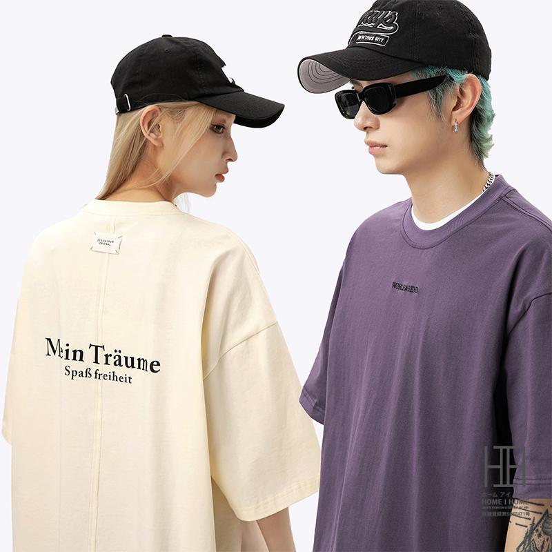 tシャツ メンズ 半袖Tシャツ ユニセックス レディース プリントT アメカジ 綿 100 ヘビーウェイト おしゃれ 大きいサイズ ロゴt サマー 夏服 アメカジ カップル トップス カットソー クルーネック ゆったり ファッション 個性【...