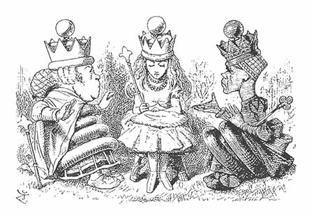 アメリカからの輸入スタンプ。 「不思議の国のアリス」より ジョン テニエルの挿絵です。 スタンプの絵柄サイズ：5.5×8.2センチ ゴム製印面+クッション+粘着シートの3層になっています。 木の持ち手の無い、印面のみのスタンプ。 粘着シート...