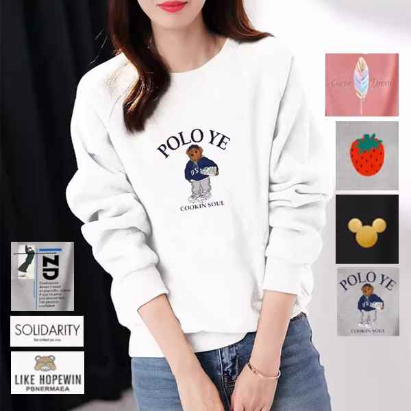 ルーズプリントのラウンドネックトレーナー。長袖プルオーバーで、リラックスした着心地が魅力。カジュアルなデザインで、さまざまなボトムスと相性抜群。デイリーコーデにぴったりの一枚です。ーーーーーーーーーーーーーーーーーーーーーーーーーーーー＜バ...