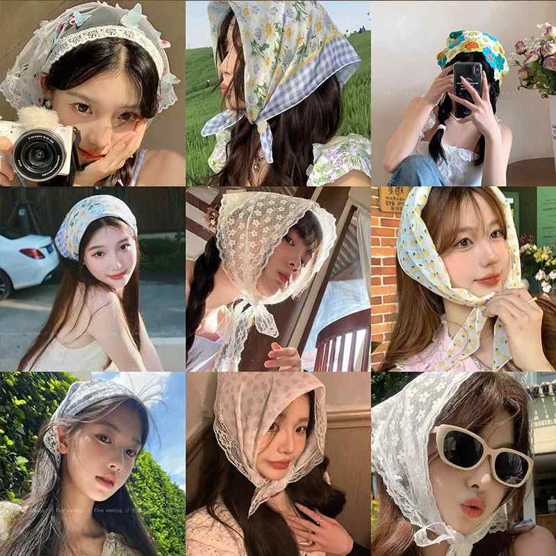 ・種類: スカーフヘアバンド・カテゴリ: ヘッドアクセサリー・カラー展開: ブルー、グリーン、ホワイト、ピンク、ローズレッド、オレンジ、ベージュ、ブラック、コーヒー・柄展開: 花柄、チェック柄、ハート柄、アボカド柄、小馬柄、ドット柄、ストラ...