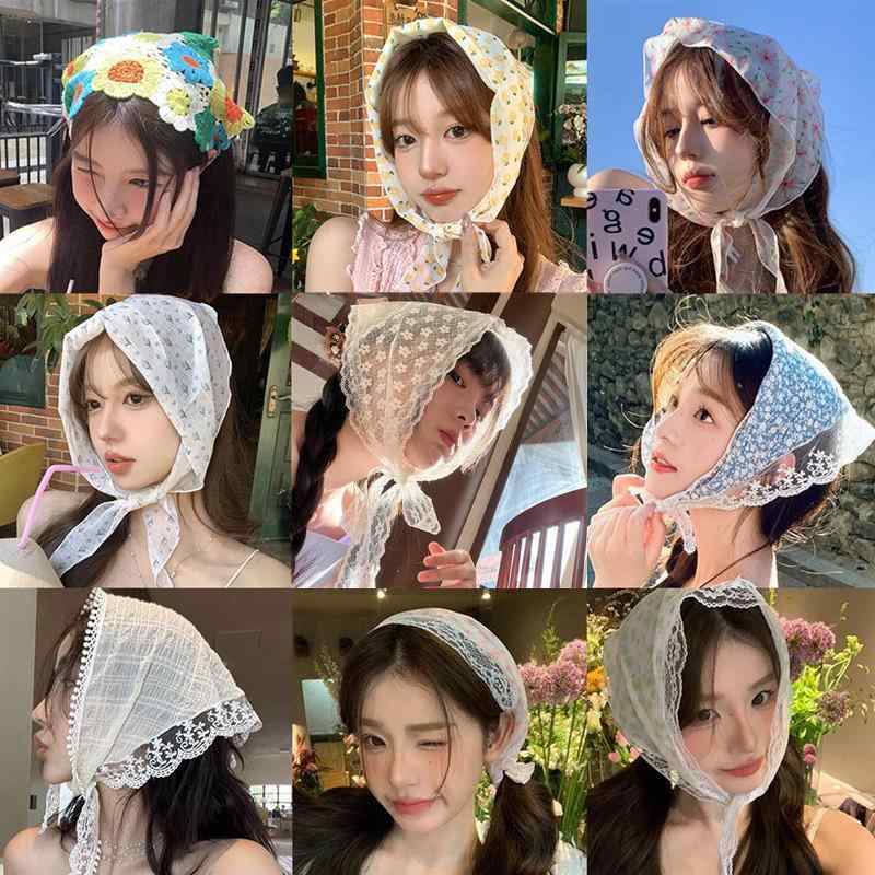 ・カテゴリ: ヘアアクセサリー・スタイル: 韓国風・種類: スカーフヘアバンド・形状: 菱形・カラー展開: オフホワイト, ライトピンク, ライトブルー, イエロー, グリーン, ブラック, レッド, パープル, オレンジ, ベージュ・柄:...
