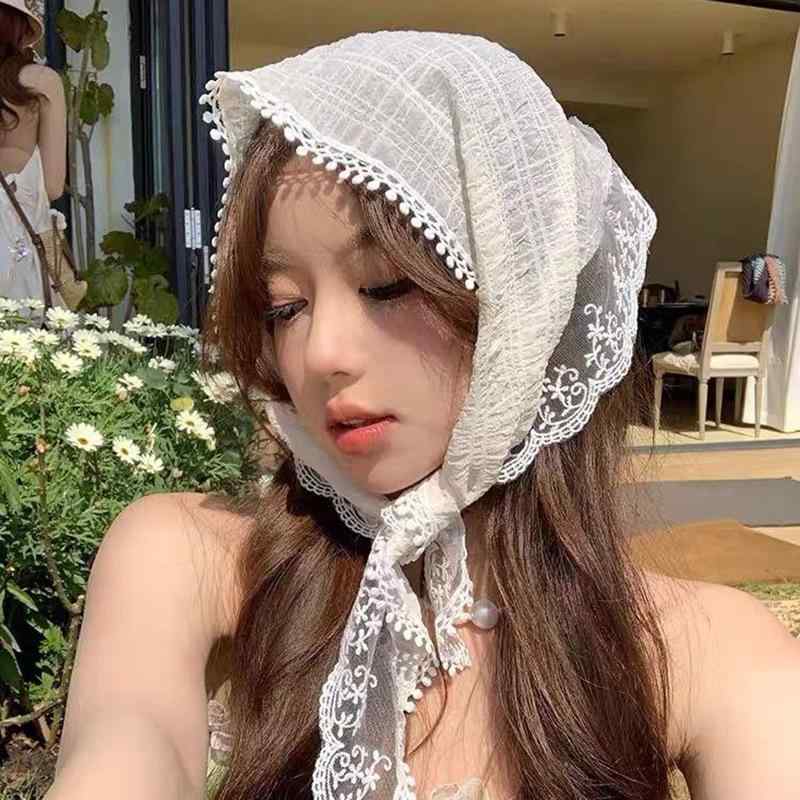 ・カテゴリ: ヘアアクセサリー・スタイル: 韓国風・種類: スカーフヘアバンド・流行要素: リボン・カラー展開: オフホワイト、ピンク
